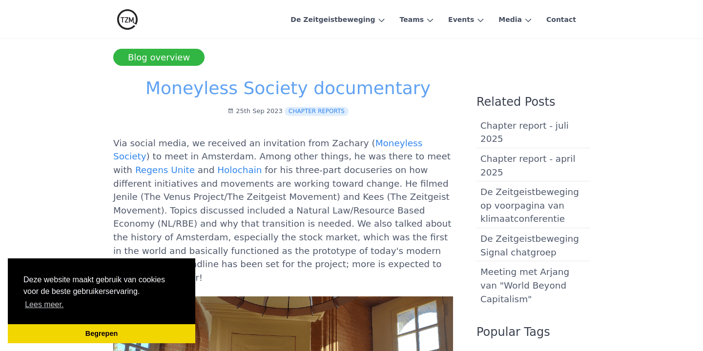 Moneyless Society documentary | Zeitgeistbeweging Nederland
