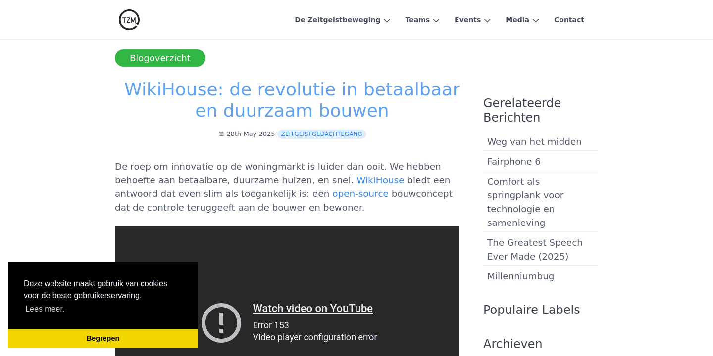WikiHouse: de revolutie in betaalbaar en duurzaam bouwen | Zeitgeistbeweging Nederland